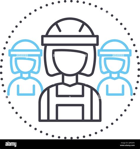 Labor Concept Line Icon Outline Symbol Vector Illustration Concept