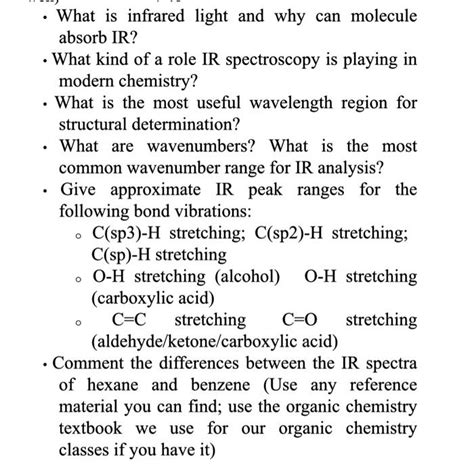 Solved What Is Infrared Light And Why Can Molecule Absorb Chegg