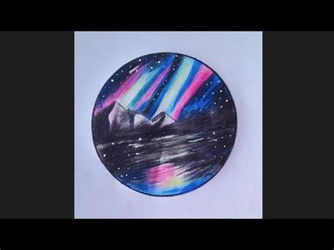 Como Desenhar Paisagem L Pis De Cor Desenhando Aurora Boreal F Cil How To Draw Easy