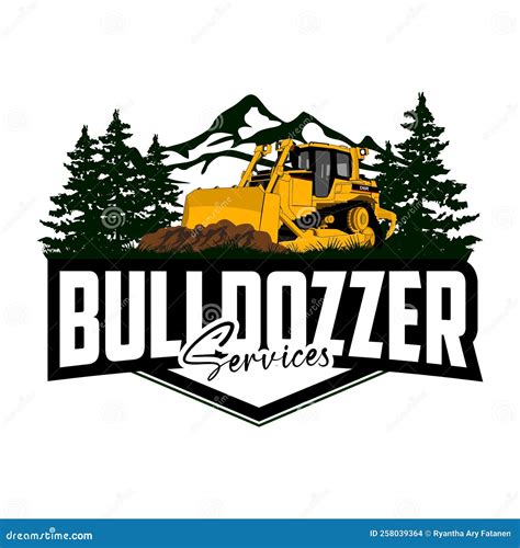 Bulldozer Logo Vector Stock Vector Illustration Of Line 258039364