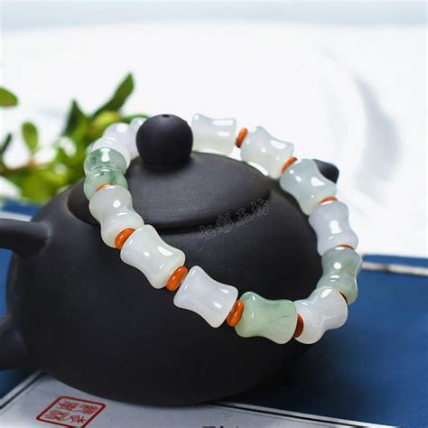 Natural Jade Jade Jade Bamboo Festival Single Loop Bracelet Wish