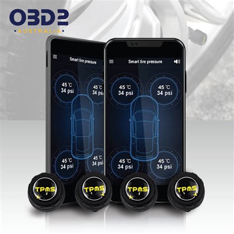 Tpms Bluetooth Tyre Pressure Monitoring System 4 Sensors