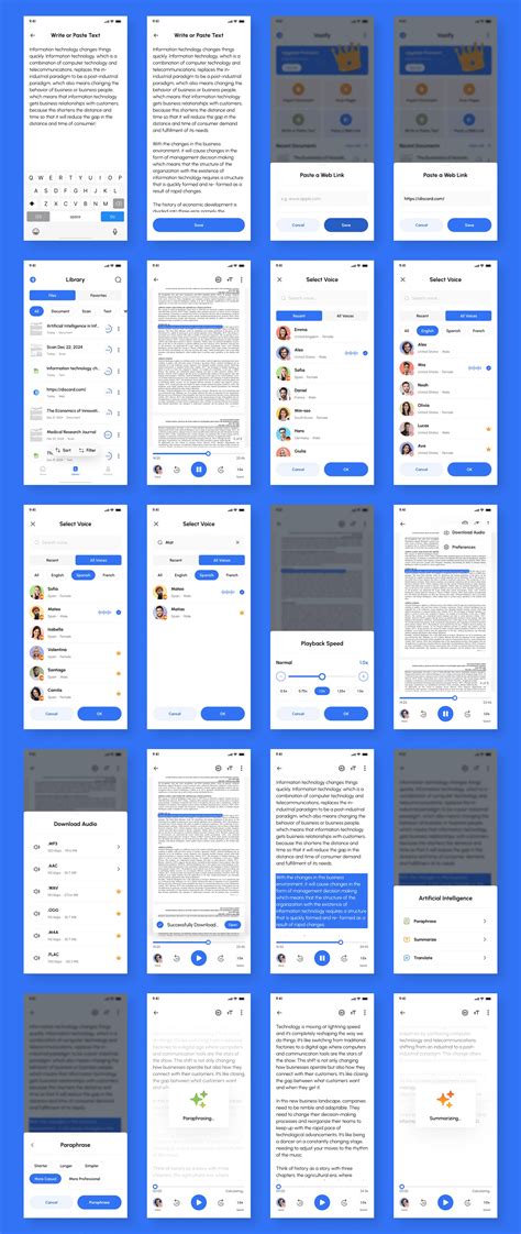 Voxify AI Text To Speech App UI Kit Behance