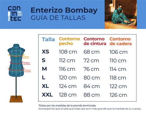 Guía de tallas Conintec Uniformes