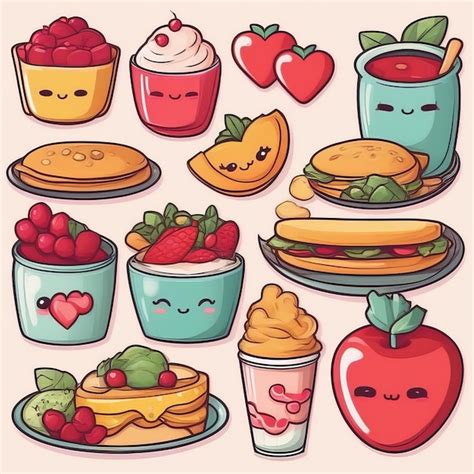 Comidas Fofas Desenho Imagens Download Grátis No Freepik