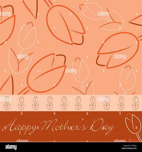 Happy Mothers Day Tulip Card In Vector Format Stock Vector Image And Art