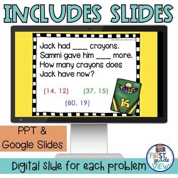 CGI Addition Word Problems Within Join Word Problems First Grade