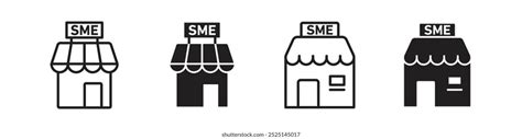 Sme Vector Filled Outlined Icons Collection Stock Vector Royalty Free 2525145017 Shutterstock