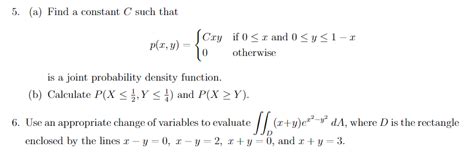 Solved A Find A Constant C Such Chegg