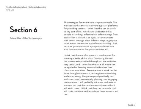 Synthesis Multimedia Learning