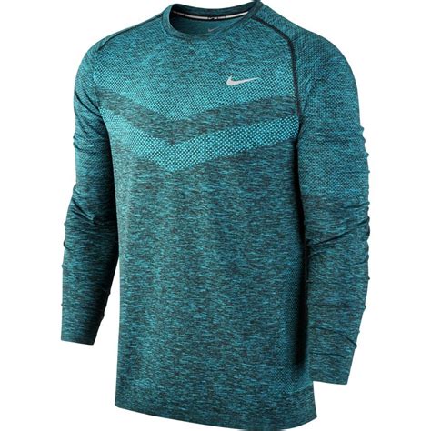 Nike Dri Fit Knit Shirt Long Sleeve Mens