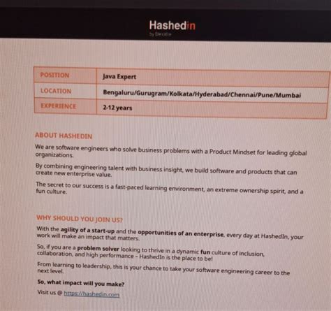 Hiring Sde2 Sde3 Sde2hiring Javahiring Backendhiring Hashedin Matam Kirankumar 32