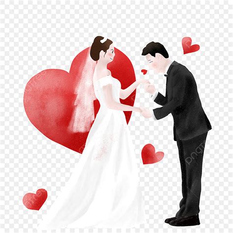西式 婚禮 新郎新娘 結婚 新娘剪貼畫 插畫用圖 幸福的新郎新娘素材圖案，psd和png圖片免費下載
