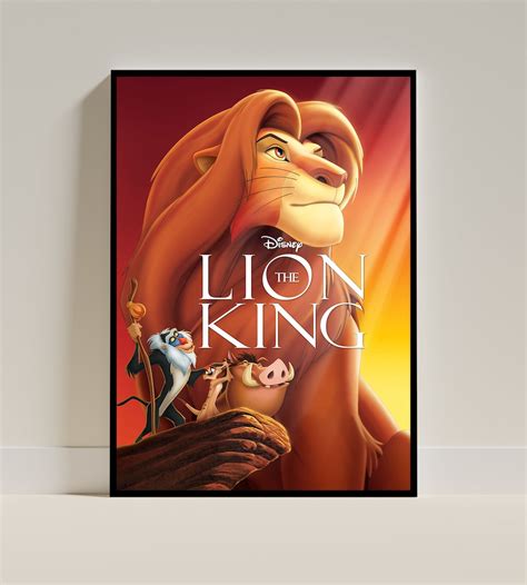 The Lion King Movie Canvas Print Simba Wall Art Movie Art Print T