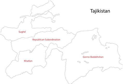 Таджикистан карта вектор