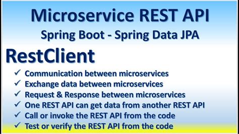 Microservice Rest Api Spring Boot Spring Data Jpa Restclient