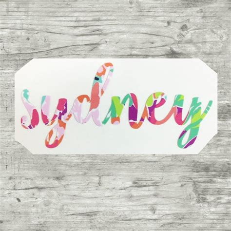 Name Decals Lilly Pulitzer Decal Lilly Sticker Lilly Decal