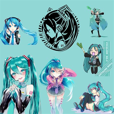 Hatsune Miku Hot Stamping Sticker For Clothing Shirts Diy Kawaii Girl