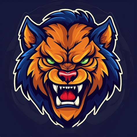 Logotipo De Mascote De Leão Esport Foto Premium