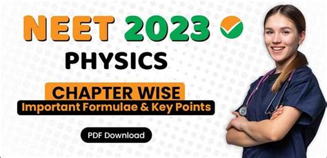 Neet Physics 2023 Chapter Wise Formulae And Key Points Pdf Download