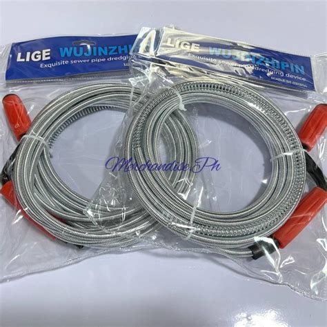 Meter Plumbing Snake Drain Auger With Crank Flexible Sink Pipe SnakeDrain Clog Remover