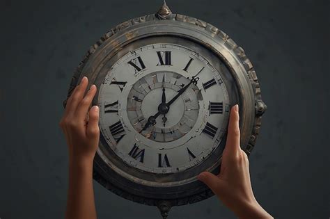 Premium Photo Time Rewind Clock Face Backward Motion