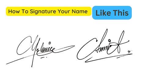 How To Signature Your Name Sign Your Name Signature Ideas