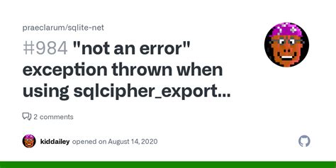 Not An Error Exception Thrown When Using Sqlcipher Export To Remove