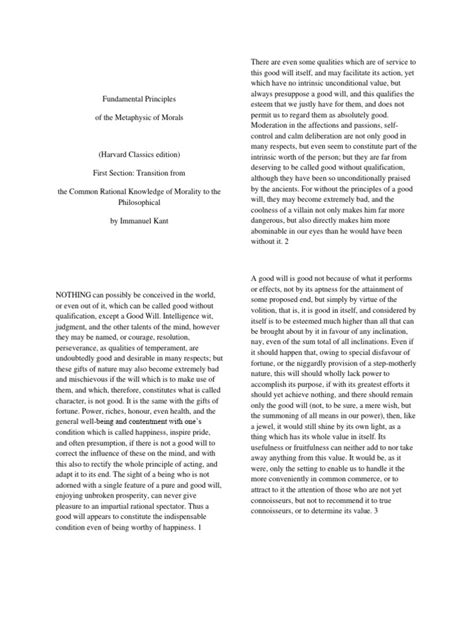 Fundamental Principles On Deontological Theory Pdf Reason Happiness