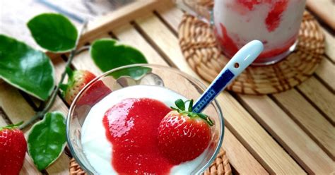 딸기퓨레 만들기 딸기 라떼 딸기 요거트에 활용