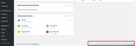 When I Have Installed Wordpress Release Candidate And Installed The Woo Commerce Too And I Was