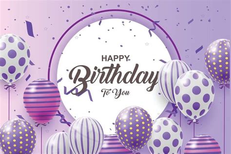 Luxury Birthday Greeting Card With Balloon