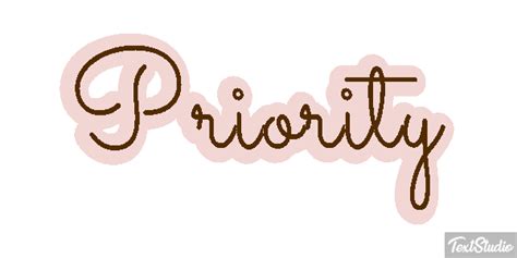 Priority Word Animated  Logo Designs