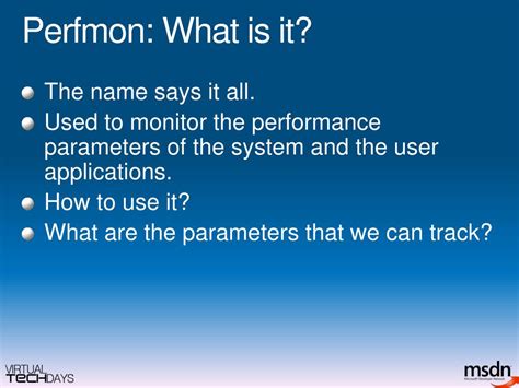 Ppt Leveraging Performance Counters To Build Robust Applications In