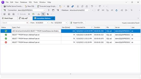 Execute Sql Statements