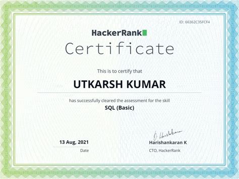 Utkarsh Mathur On Linkedin Hackerrank Sql Mysql Connections