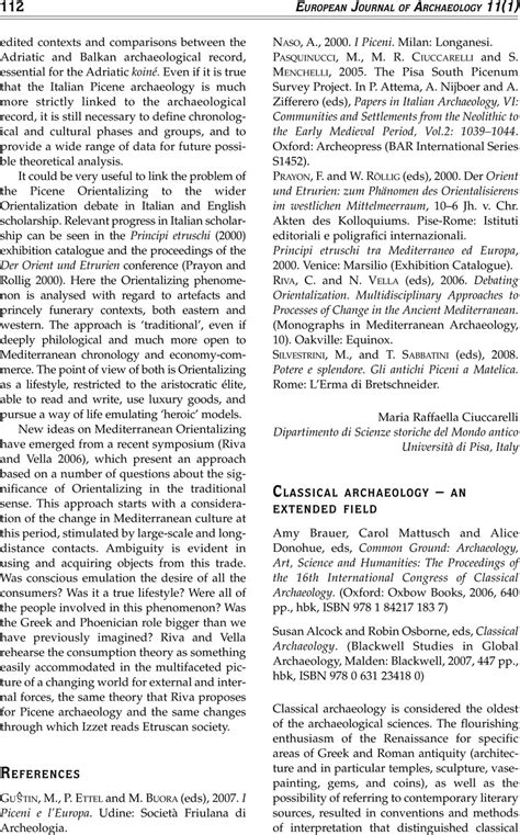 Classical Archaeology An Extended Field European Journal Of