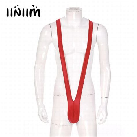 Lingerie Mens Glossy Mankini Costume Sexy Sunbathing Swimsuit Swimwear