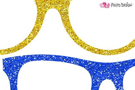 Colorful Glitter Glasses Clipart By Polpo Design Thehungryjpeg