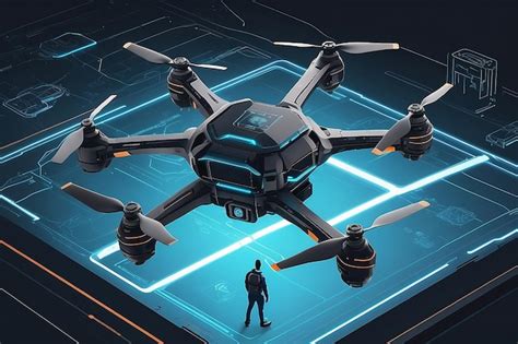 Premium Photo Futuristic Oversight Collaborative Efforts In Autonomous Drone Swarm Inspections