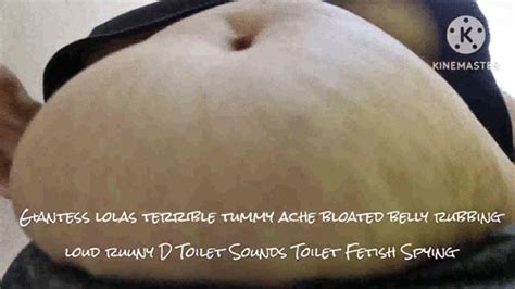 Giantess Lolas Terrible Tummy Ache Bloated Belly Rubbing Loud Ruuny D
