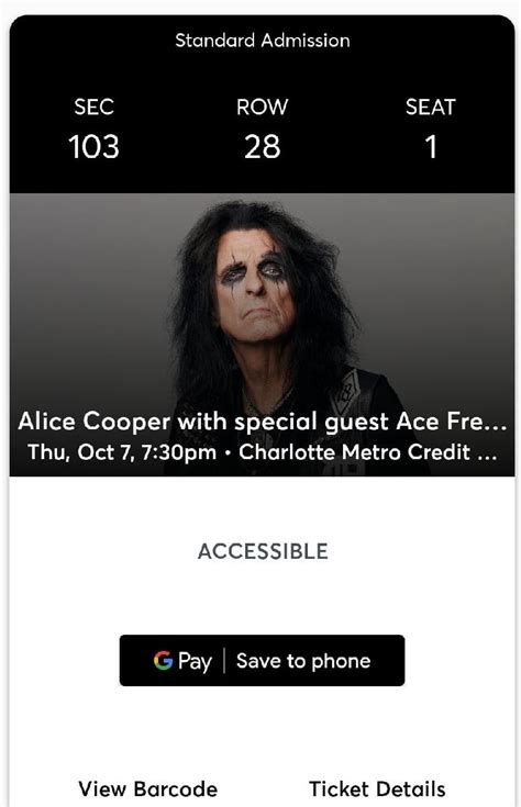 Almost Kiss Alice Cooper With Ace Frehley October 2021 In Charlotte Ticket Price 83 00