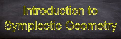introduction to symplectic geometry sachchidanand prasad