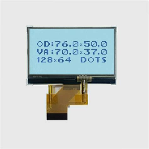 128 64 White LED Backlight 8 Bit Parallel Graphic LCD Module