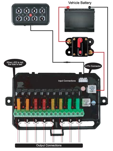 Powertech Sz1940 8 Way Switch Panel With Voltage Protection 60a Kit Instruction Manual