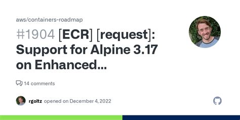 Ecr Request Support For Alpine 317 On Enhanced Vulnerability
