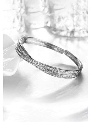 Buy Peora Silver Plated Diamond Cut Cz Openable Kada Bracelet Px8b28 Online
