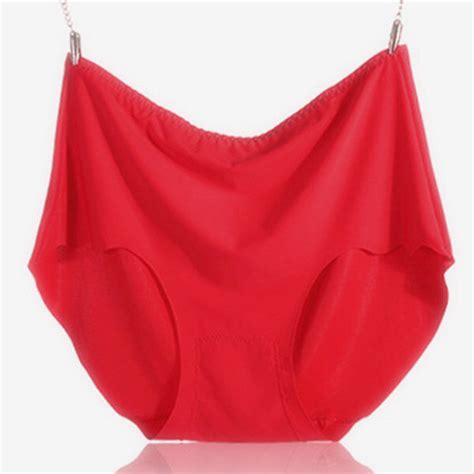 여성용 초대형 플러스 사이즈 팬티 하이웨이스트 초박형 통기성 삼각형 반바지 섹시하고 부드러운 속옷 55 125kg 친한