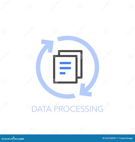 Simple Visualised Data Processing Icon Symbol Stock Vector