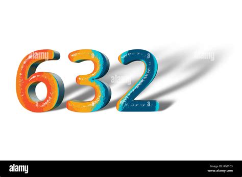 3d number 632 hi-res stock photography and images - Alamy